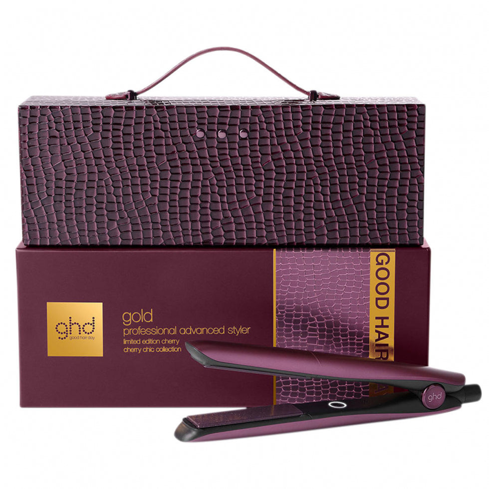 ghd Cherry Chic Collection – Styler ghd Gold® Édition Cerise + Coffret – Keraliss-lissage