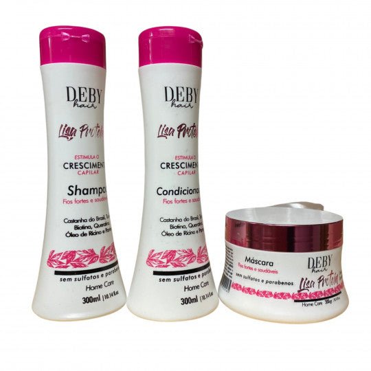 Kit entretien lissage home care Lisa Protein Deby Hair 3 produits ...